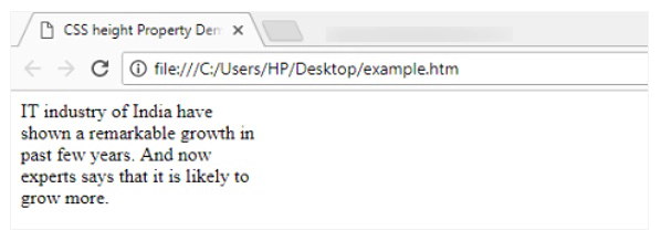 CSS Height Property